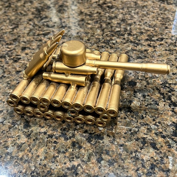 Other | Bullet Shell Casing Shaped Army Tank Metal Sculpturegreat ...